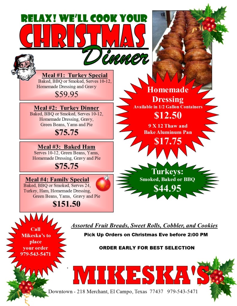 You still have time to place your Christmas order with Mikeska’s ...